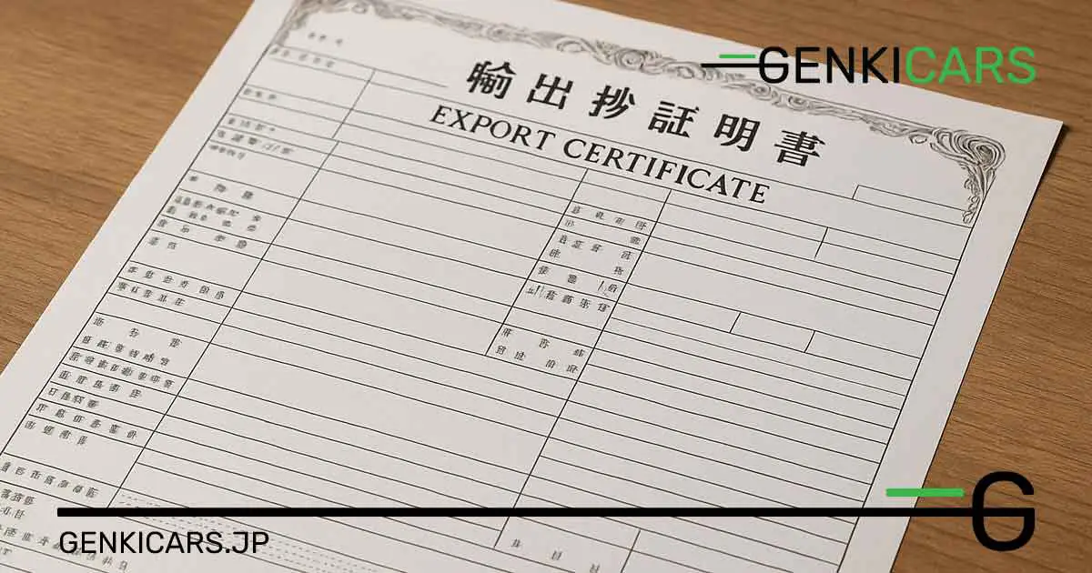 Japanese Car Export Certificate: A Guide for Exporting Cars